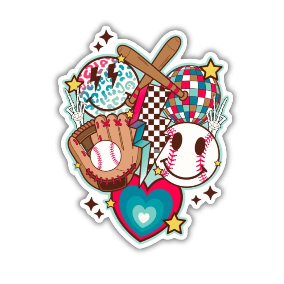 Cute Baseball Sticker That Mom Sister Teammates Grandma Will Love! Game ...