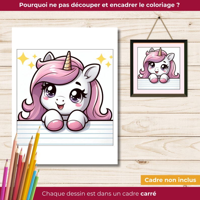 Cute and Cheerful Unicorn Coloring Pages, 40 Pages, PDF Instant ...