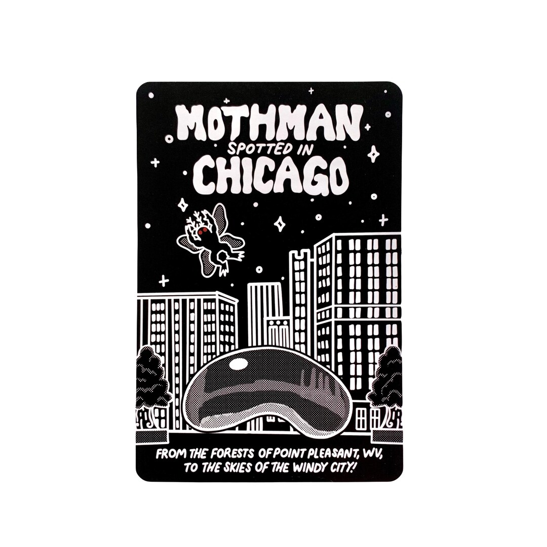 Mothman Spotted in Chicago Postcard - Etsy