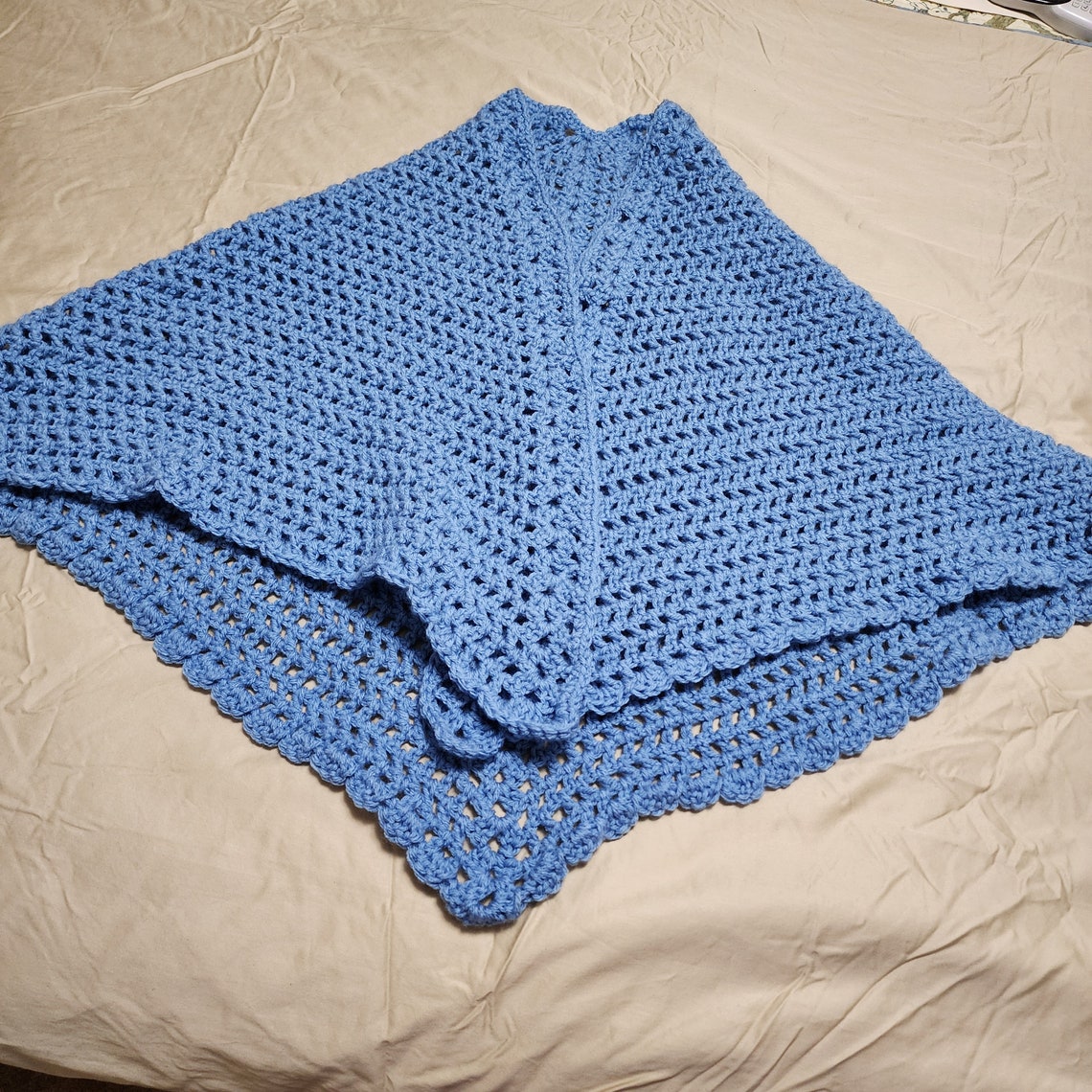 Blue Shawl/wrap - Etsy