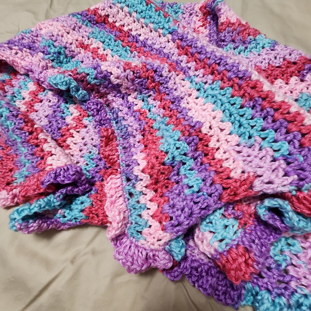 Multi Color Afghan/lapghan - Etsy