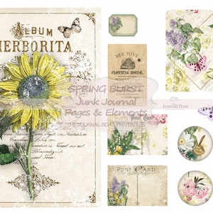 Spring Burst, Junk Journal Printable, Junk Journal Kit, Shabby Chic ...