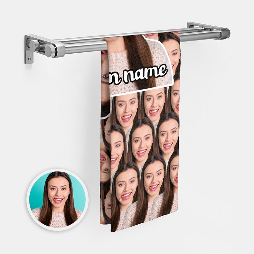 Personalized Face Towel Custom Photo Name Towel, Perfect Gift ...