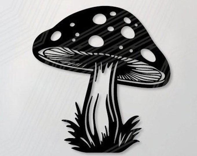 Mushroom Vector Template Lasercut File .dxf .svg .ai .pdf .png Plotter ...
