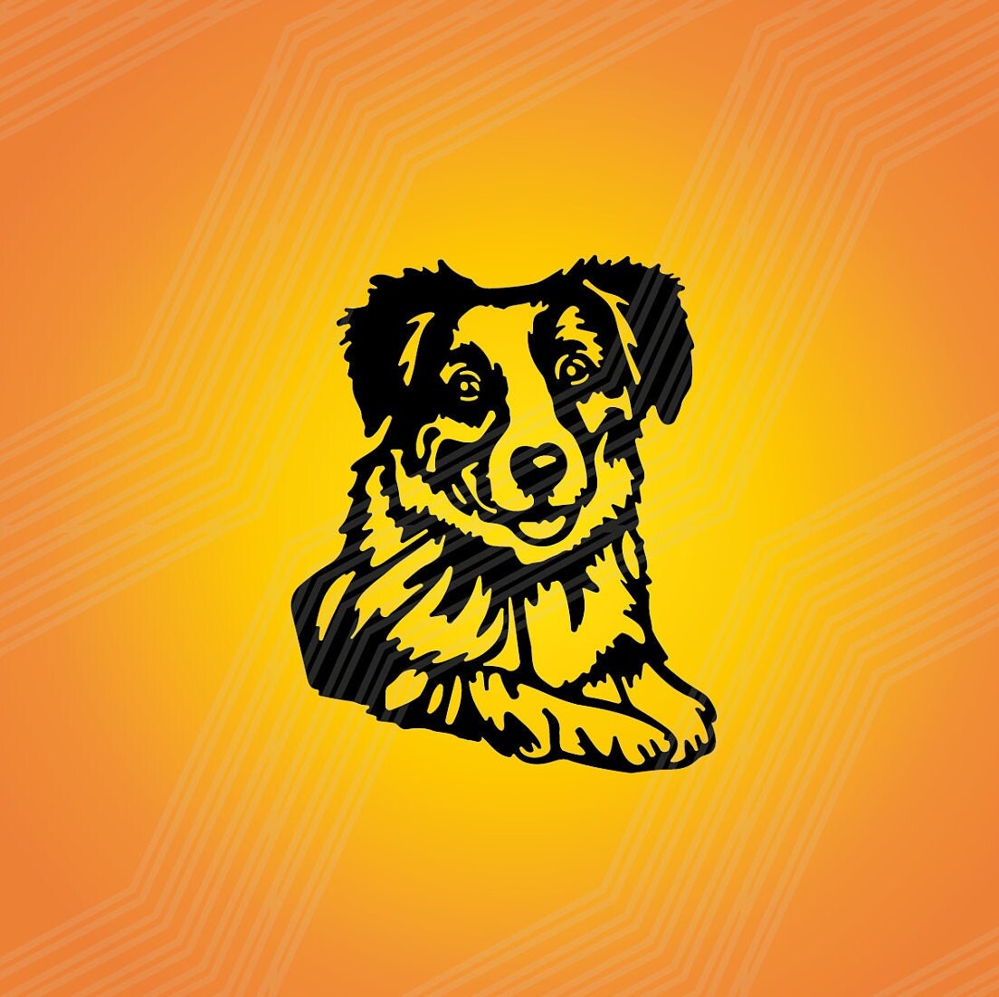 Australian Shepherd - Vector Template - Lasercut File - .dxf .svg .ai ...