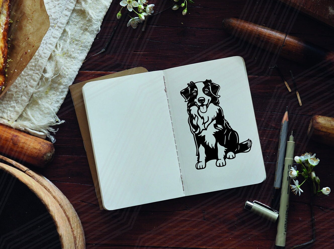 Shepherd Vector Template Lasercut File .dxf .svg .ai .pdf .png Plotter ...