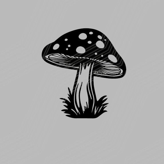 Mushroom Vector Template Lasercut File .dxf .svg .ai .pdf .png Plotter ...