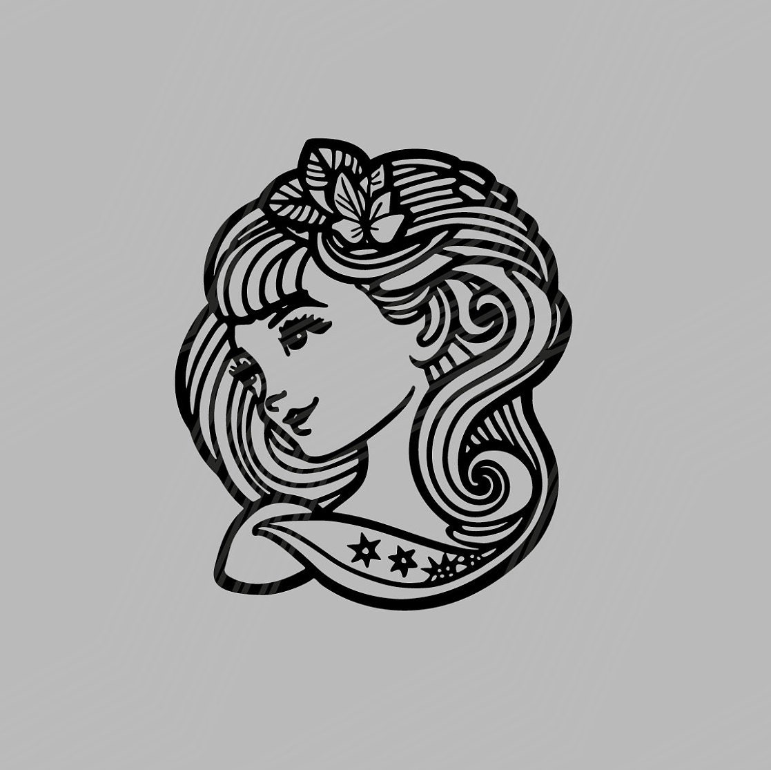 Mermaid Vector Template Lasercut File .dxf .svg .ai .pdf - Etsy