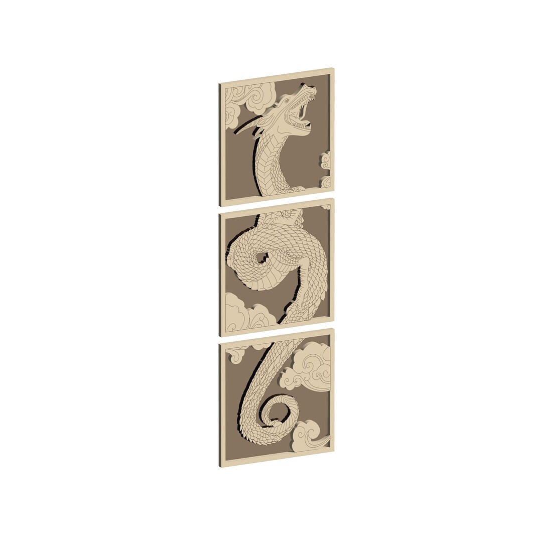Multilayered Dragon Vector Graphic Laser Cutting File - Etsy