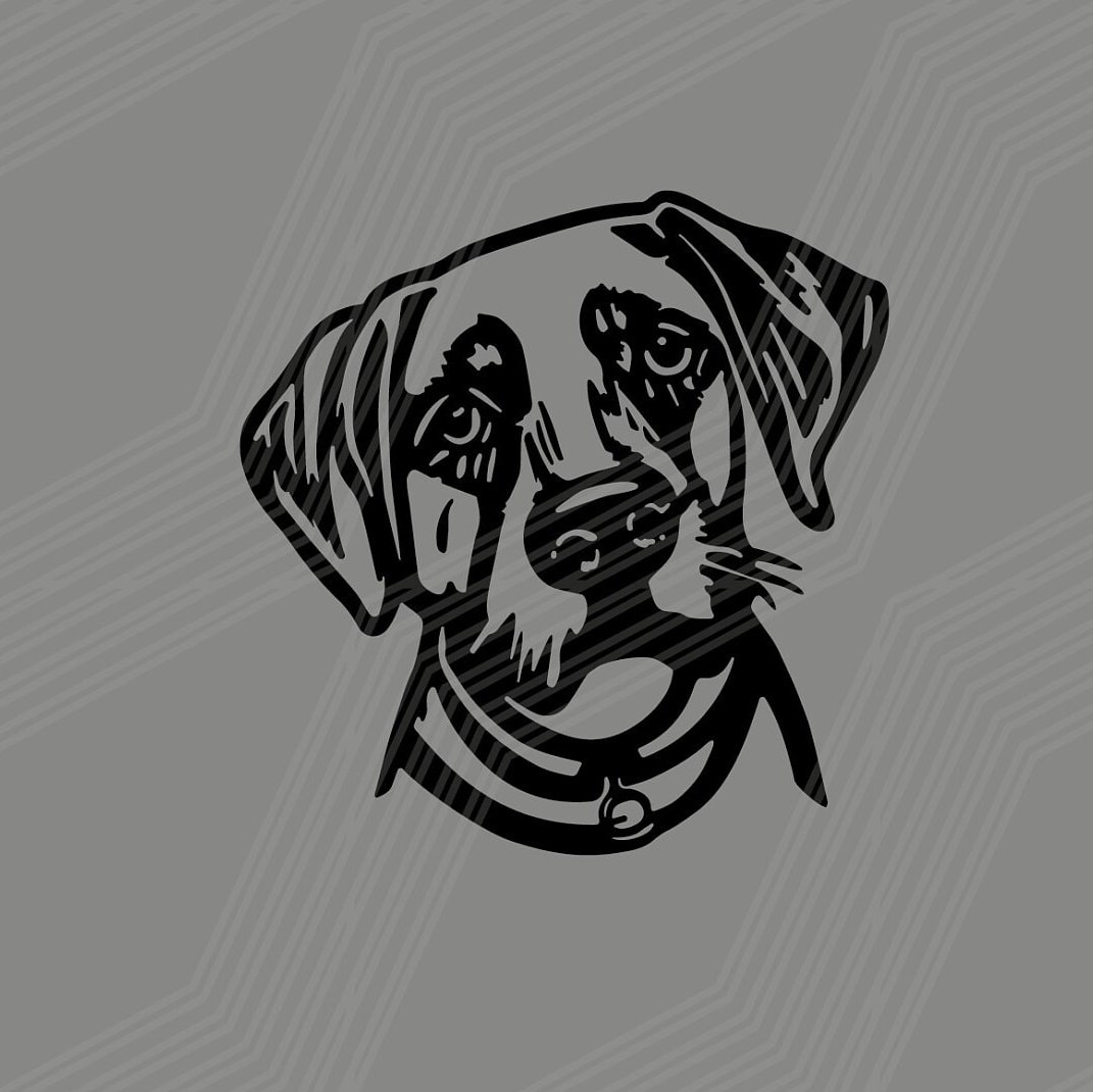 Labrador Retriever Vector Template Lasercut File .dxf .svg .ai .pdf ...