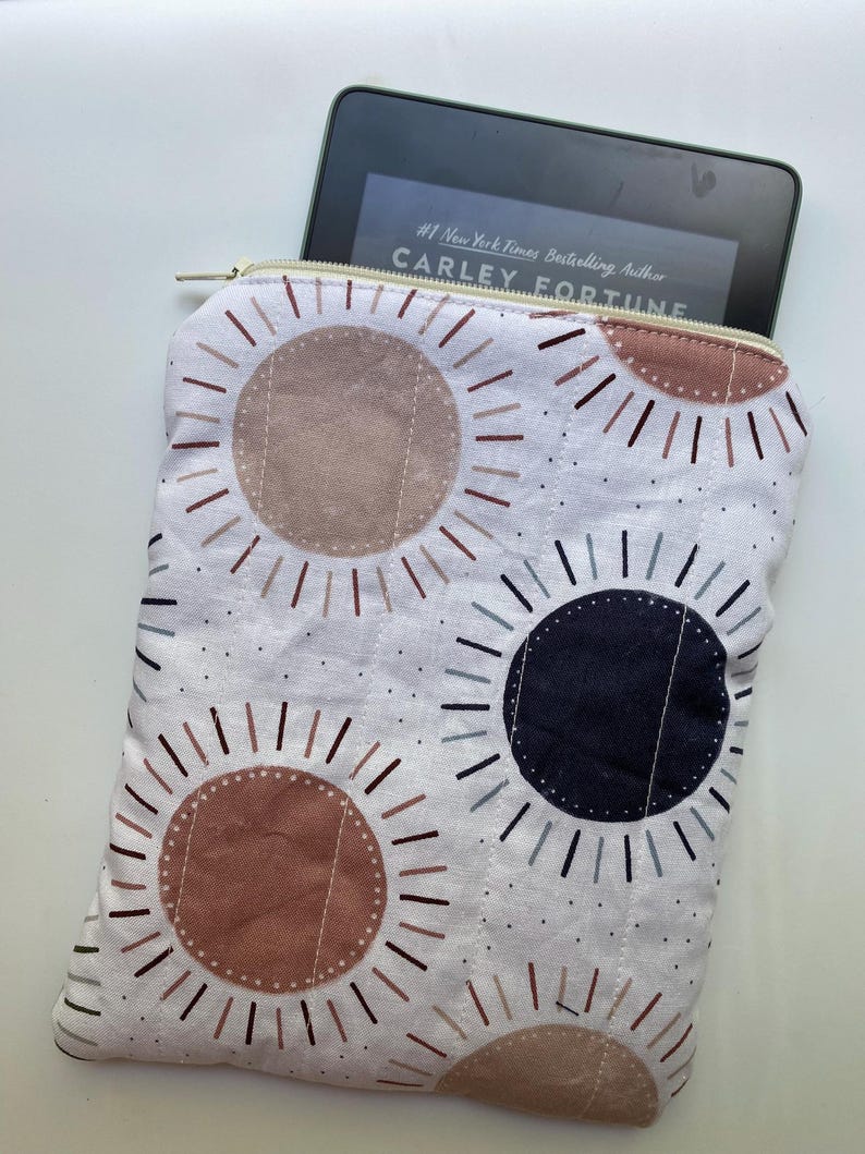 Floral Quilted Kindle Sleeve / Padded Fabric Case for E Reader or ...