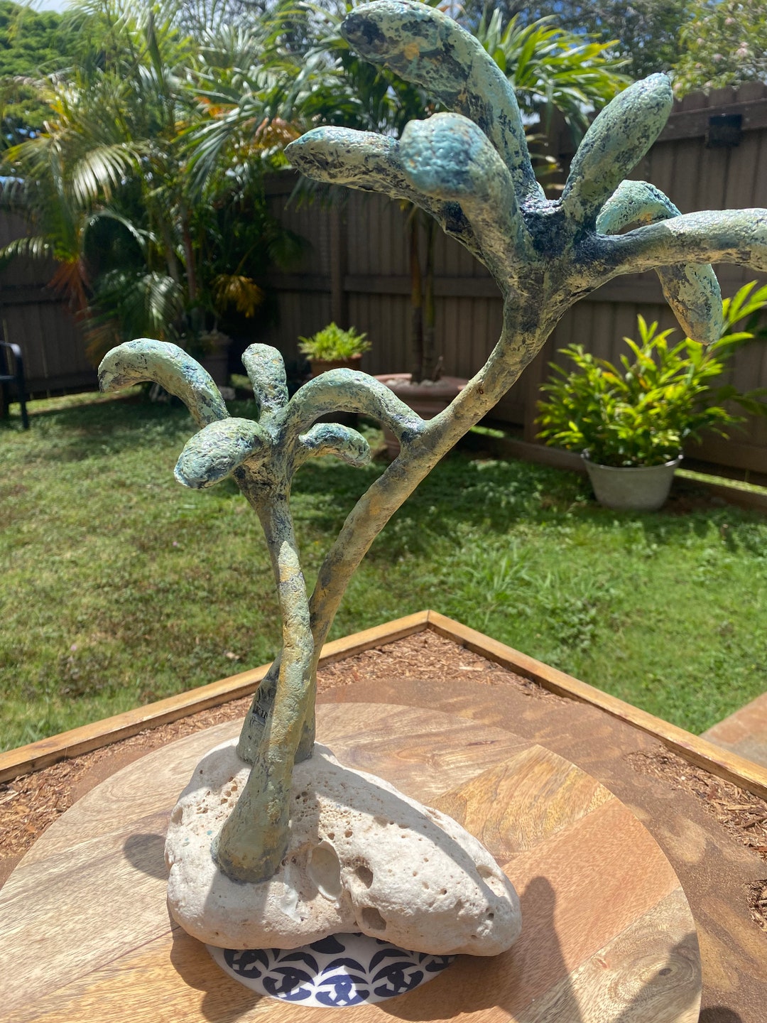 Double Palm Tree Sculpture - Etsy