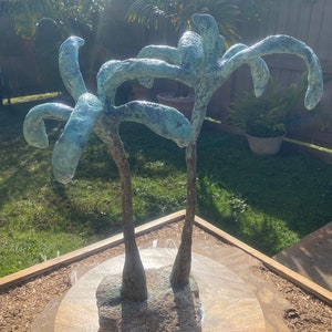 Double Palm Tree Sculpture - Etsy