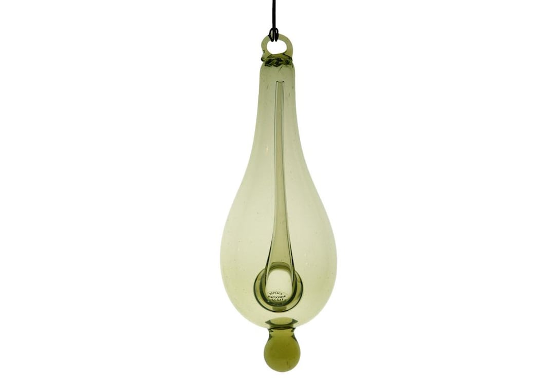 Hand Blown Green Glass Weather Barometer: Storm Glass Decor - Etsy