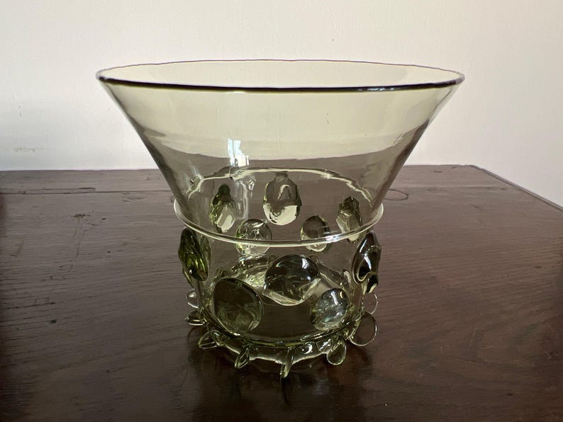 Hand Blown Green Wine Stemless Cersei Glass: Medieval Tudor Style ...