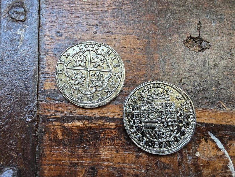 Piece of Eight: Spanish Armada Pirate Treasure Single Coin - Cosplay ...