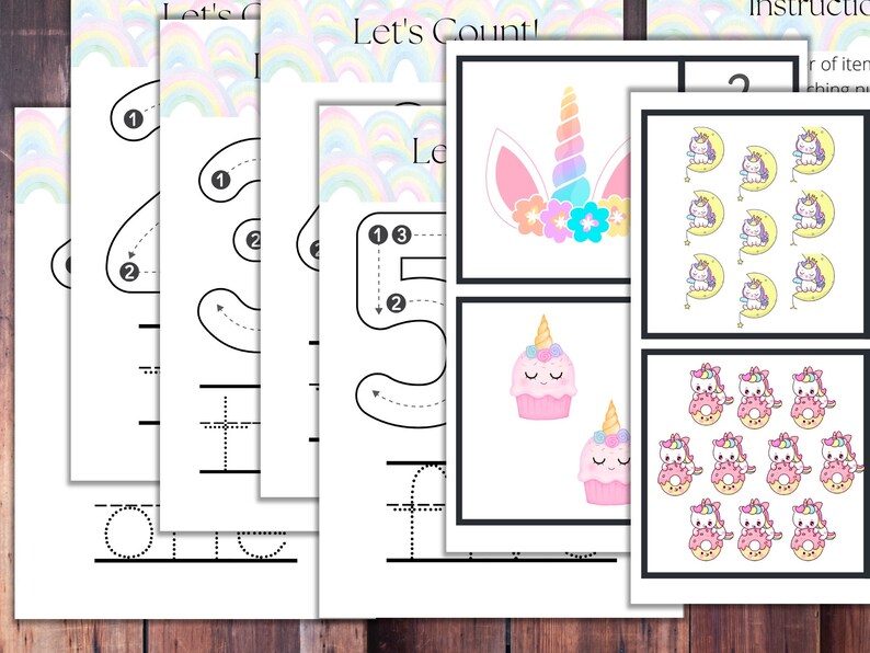 UNICORN ACTIVITY PACKET, Handwriting, Tracing, Pattern, Counting ...