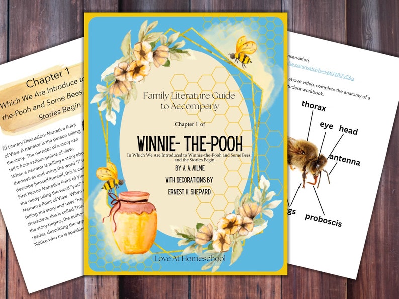 Chapter 1 ONLY Winnie the Pooh Family Literature Guide, Homeschool ...