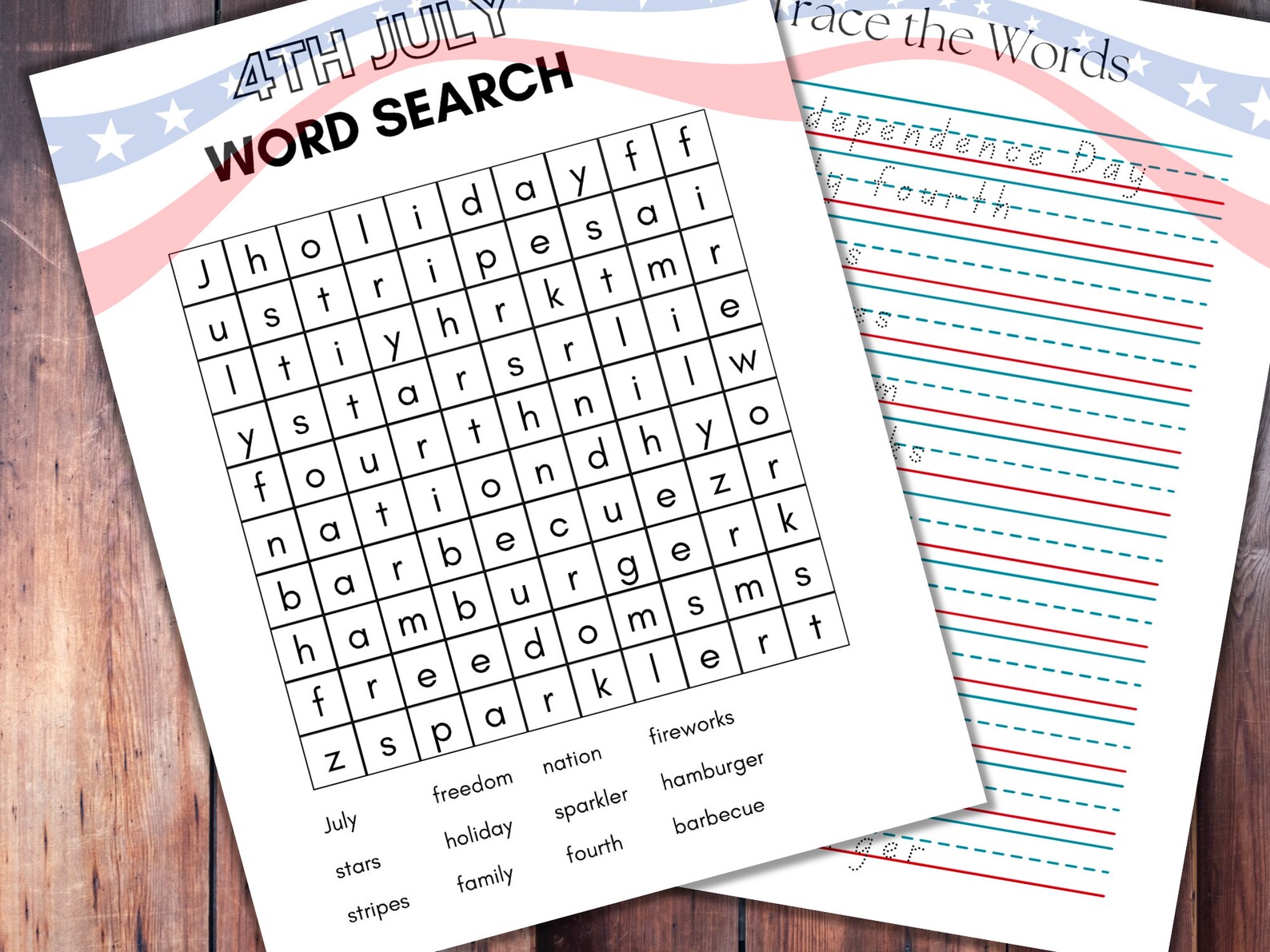 JULY 4th ACTIVITY PACKET, Handwriting, Tracing, Patterns, Counting ...