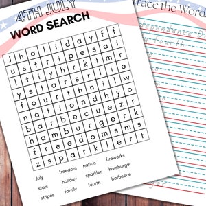 JULY 4th ACTIVITY PACKET, Handwriting, Tracing, Patterns, Counting ...