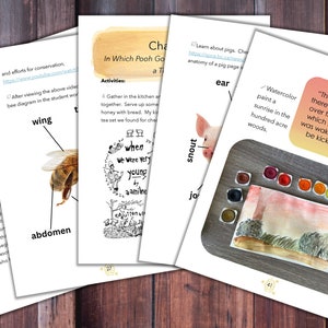 Winnie the Pooh BUNDLE Literature Guide, Homeschool, Activity, Puppets ...