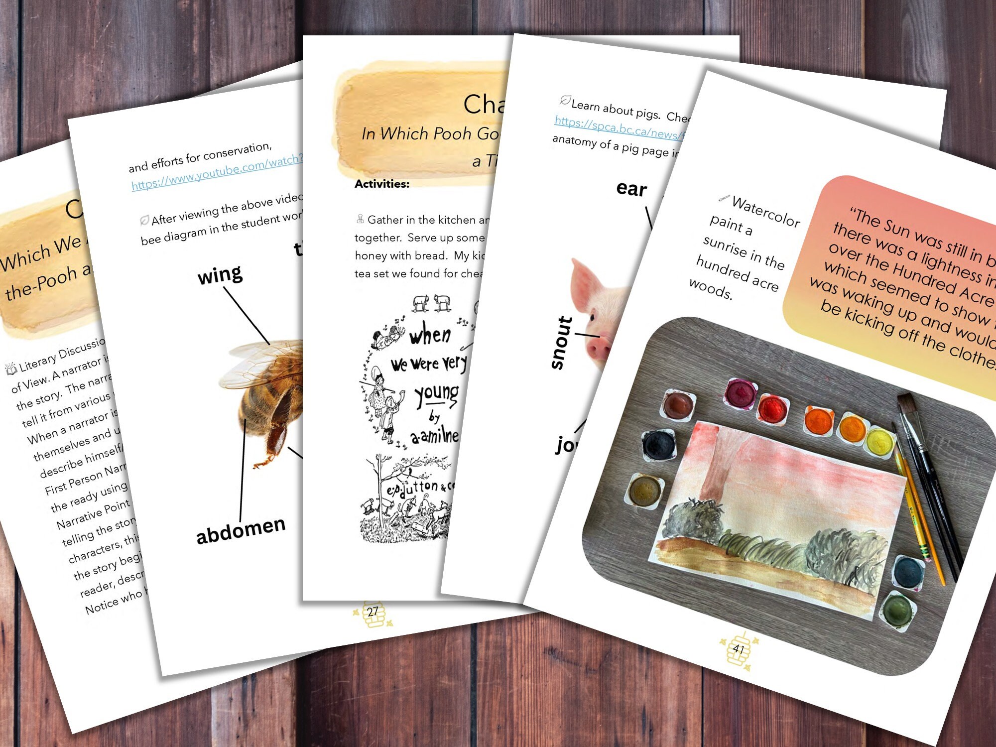 Winnie the Pooh BUNDLE Literature Guide, Homeschool, Activity, Puppets ...