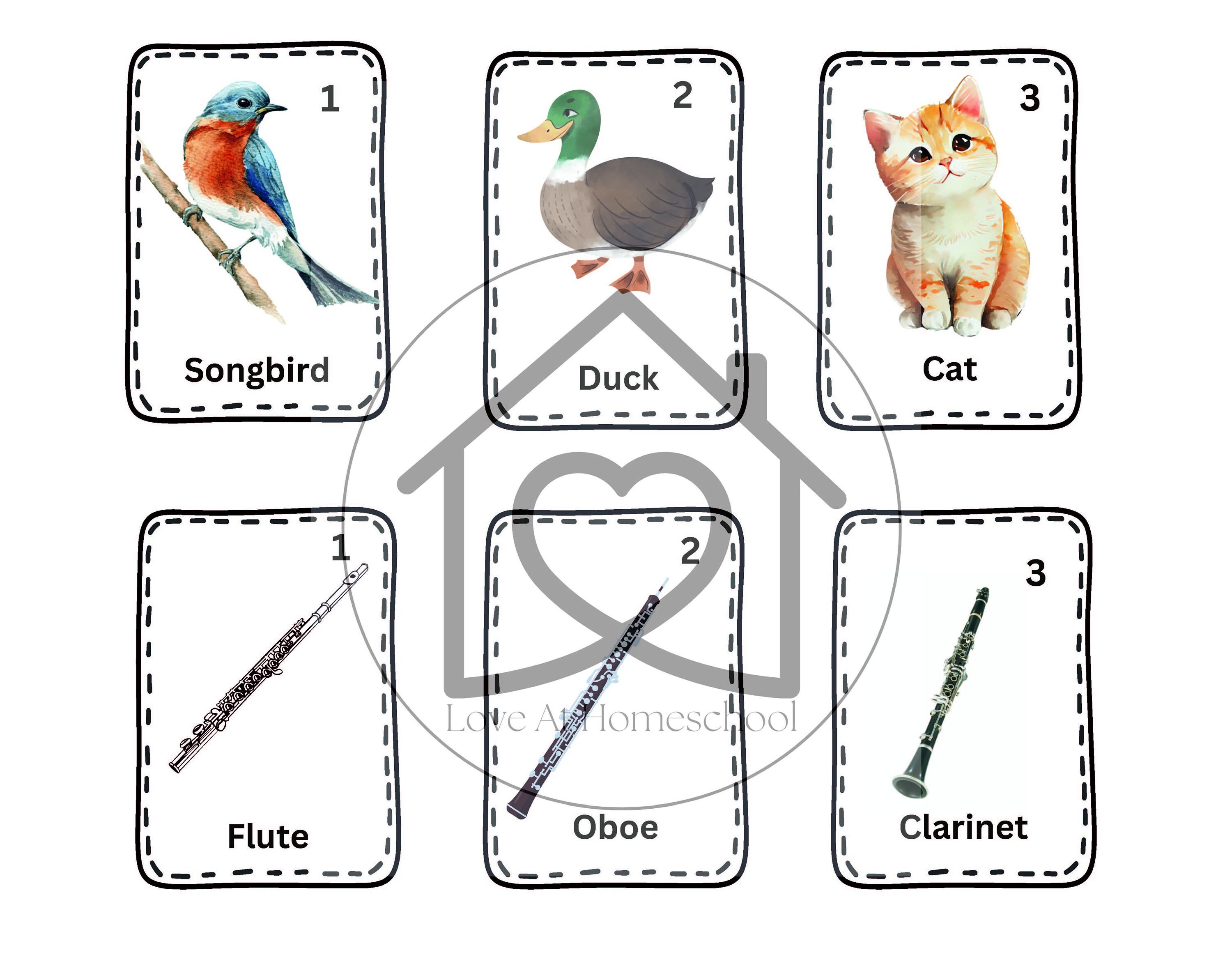 Peter and the Wolf Character and Instrument Memory Match Concentration ...