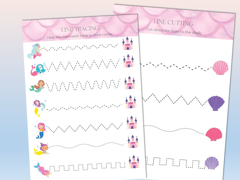 MERMAID ACTIVITY Pack, Handwriting, Letter M, Number Practice ...