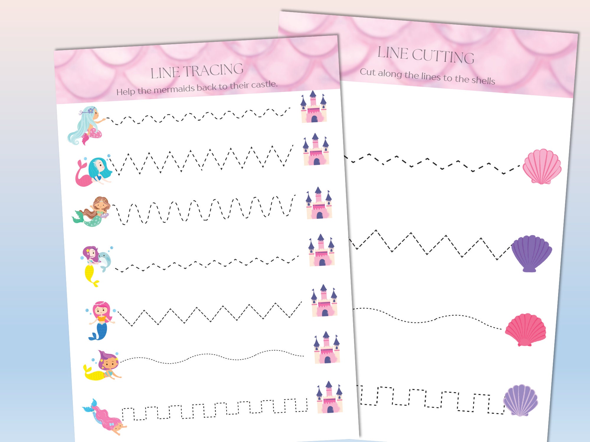 MERMAID ACTIVITY Pack, Handwriting, Letter M, Number Practice ...