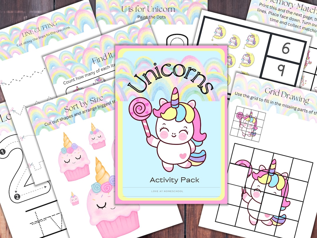 UNICORN ACTIVITY PACKET, Handwriting, Tracing, Pattern, Counting ...