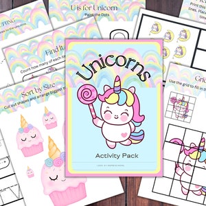 UNICORN ACTIVITY PACKET, Handwriting, Tracing, Pattern, Counting ...