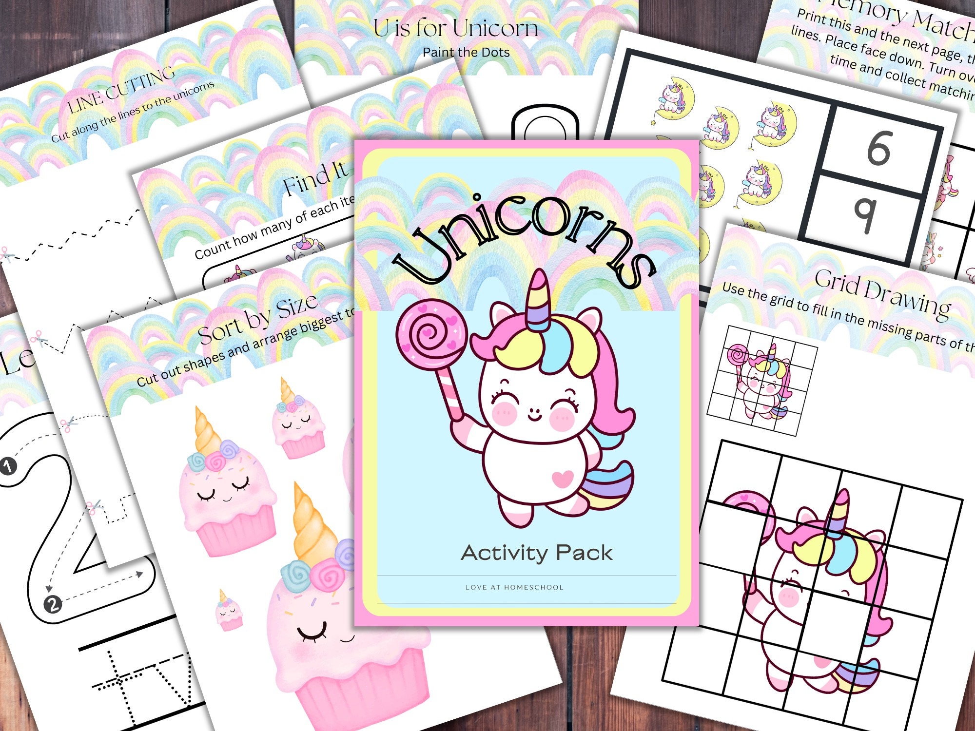 UNICORN ACTIVITY PACKET, Handwriting, Tracing, Pattern, Counting ...