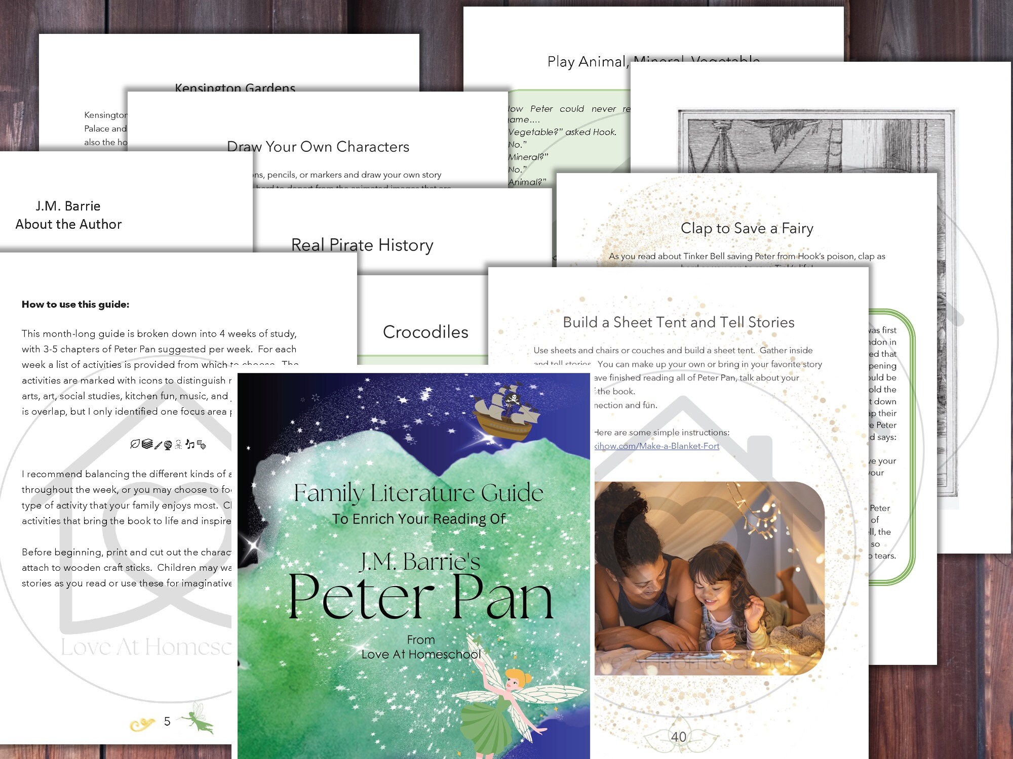 Peter Pan BUNDLE Literature Guide Plus Character PUPPETS, Homeschool ...