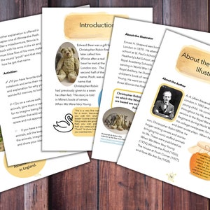 Winnie the Pooh BUNDLE Literature Guide, Homeschool, Activity, Puppets ...