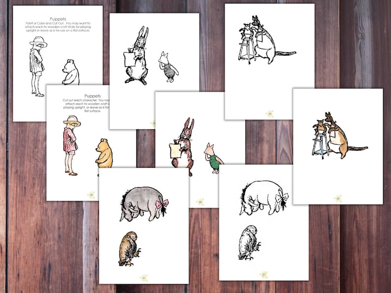 Winnie the Pooh BUNDLE Literature Guide, Homeschool, Activity, Puppets ...