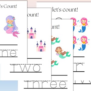MERMAID ACTIVITY Pack, Handwriting, Letter M, Number Practice ...