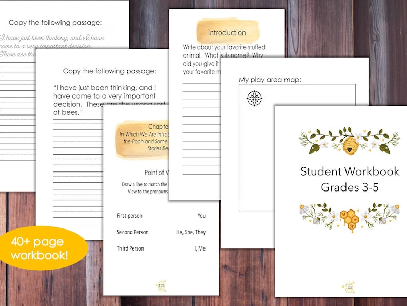 Chapter 1 ONLY Winnie the Pooh Family Literature Guide, Homeschool ...