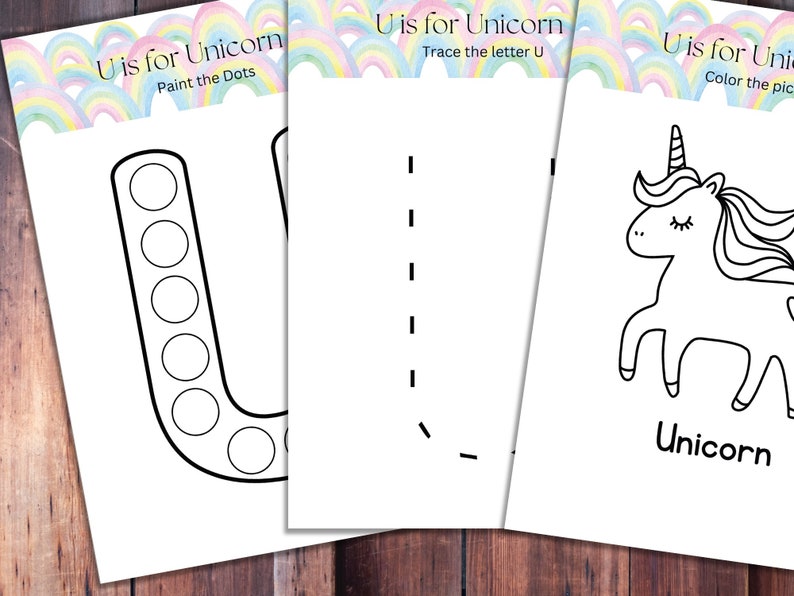 UNICORN ACTIVITY PACKET, Handwriting, Tracing, Pattern, Counting ...