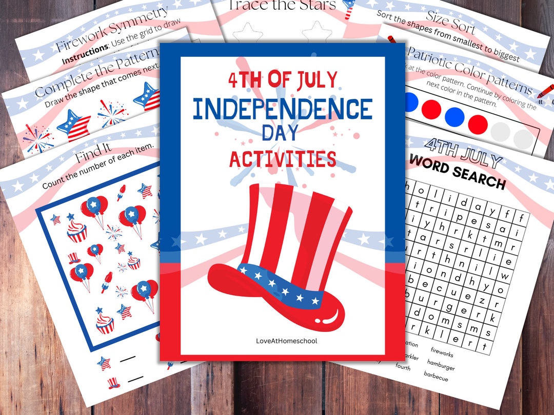 JULY 4th ACTIVITY PACKET, Handwriting, Tracing, Patterns, Counting ...