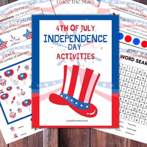 JULY 4th ACTIVITY PACKET, Handwriting, Tracing, Patterns, Counting ...