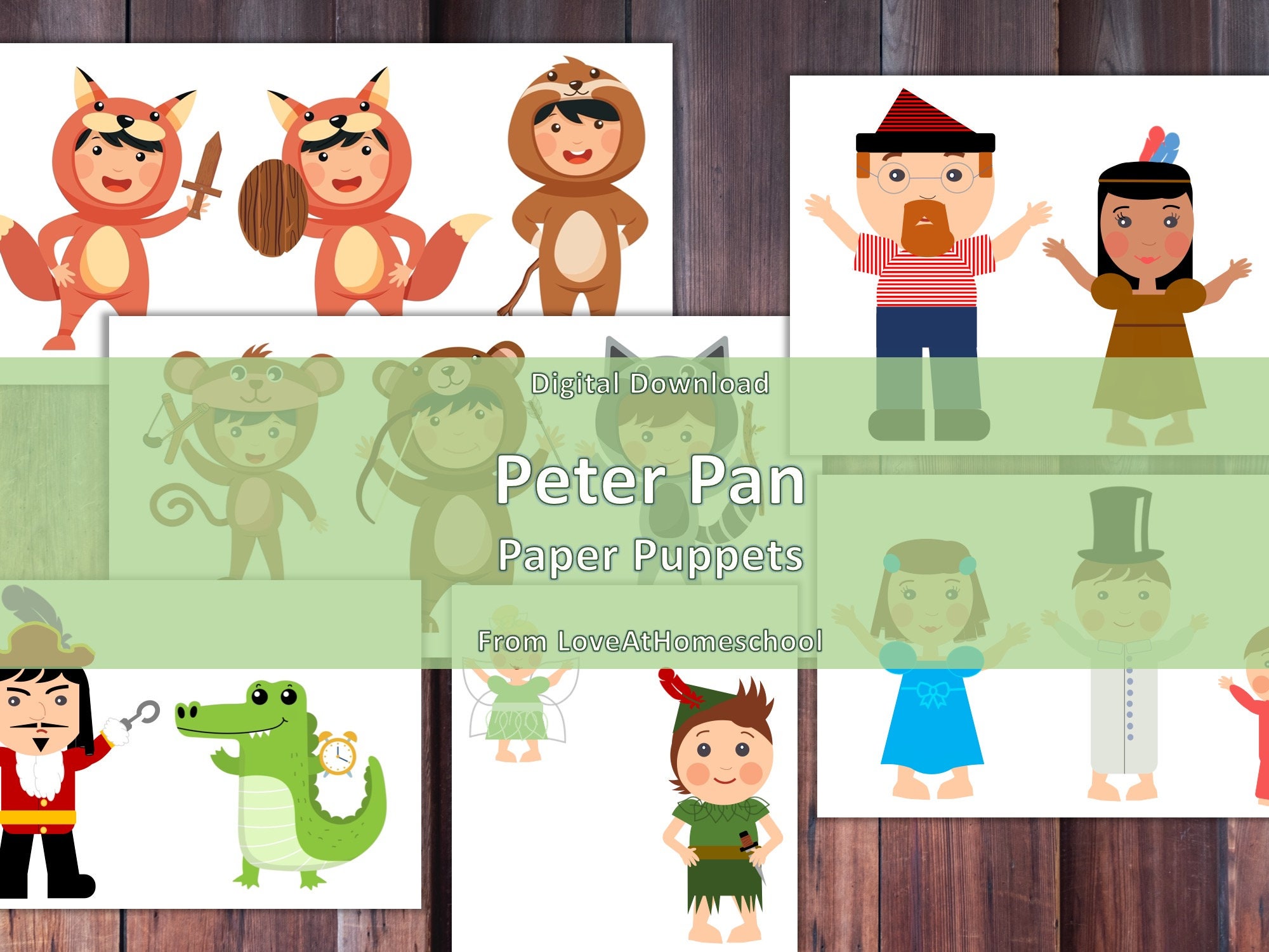 Peter Pan BUNDLE Literature Guide Plus Character PUPPETS, Homeschool ...