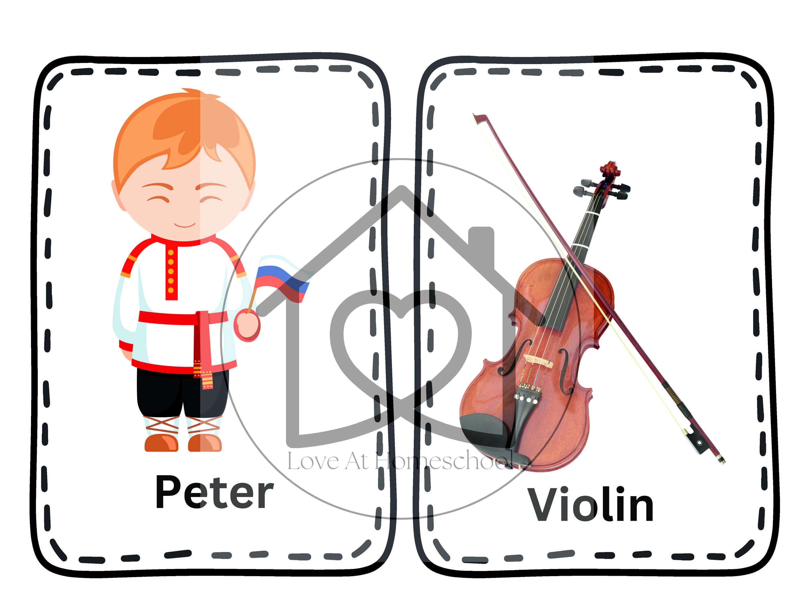 Peter and the Wolf Character and Instrument Memory Match Concentration ...