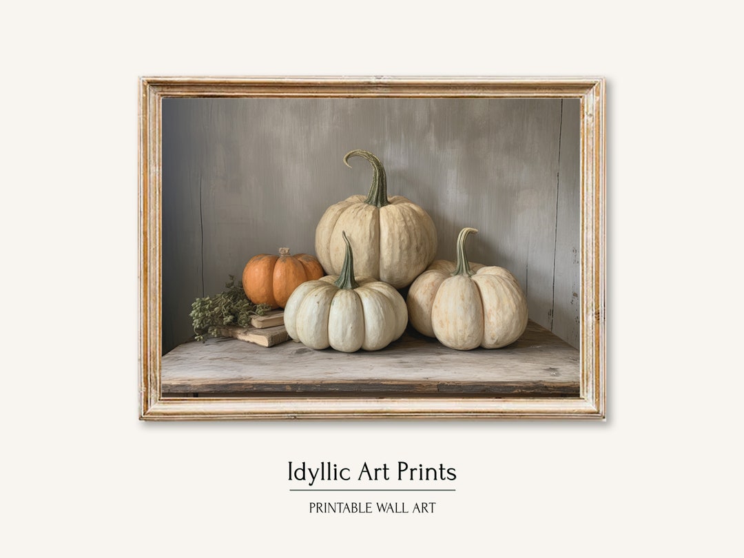 Fall Wall Decor Pumpkin Printable Wall Art, Harvest Thanksgiving Wall ...