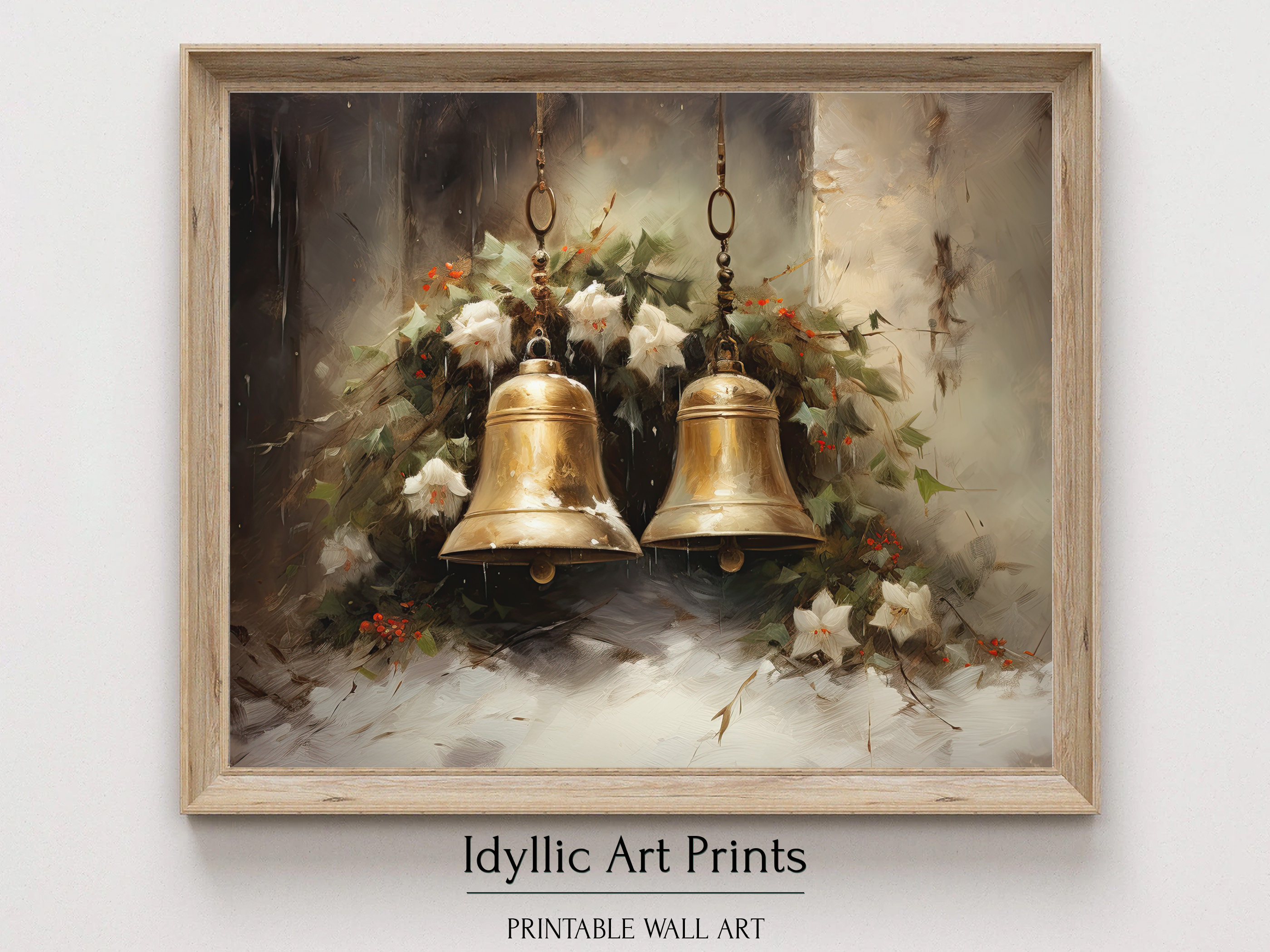 Christmas Wall Art Moody Rustic Vintage Christmas Wall Decor - Etsy