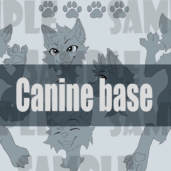 Female Wolf Furry Reference Sheet Base - Etsy