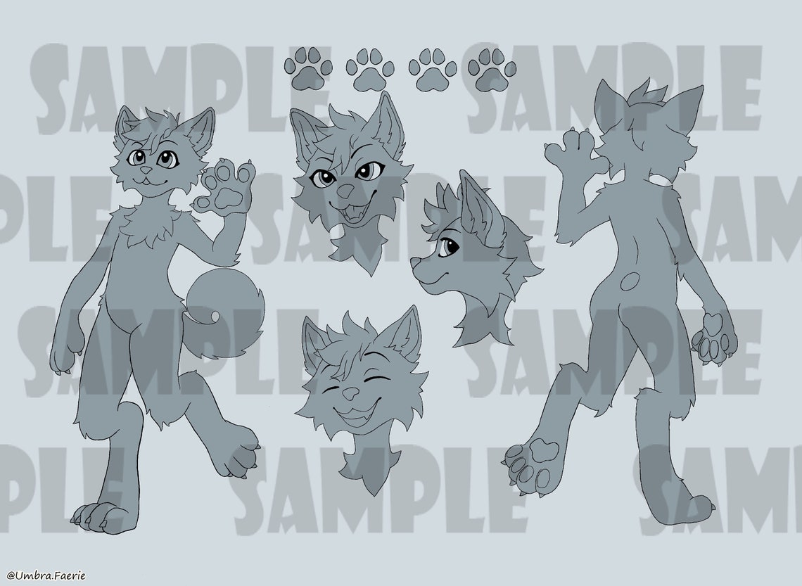 Furry Reference Sheet Base - Etsy