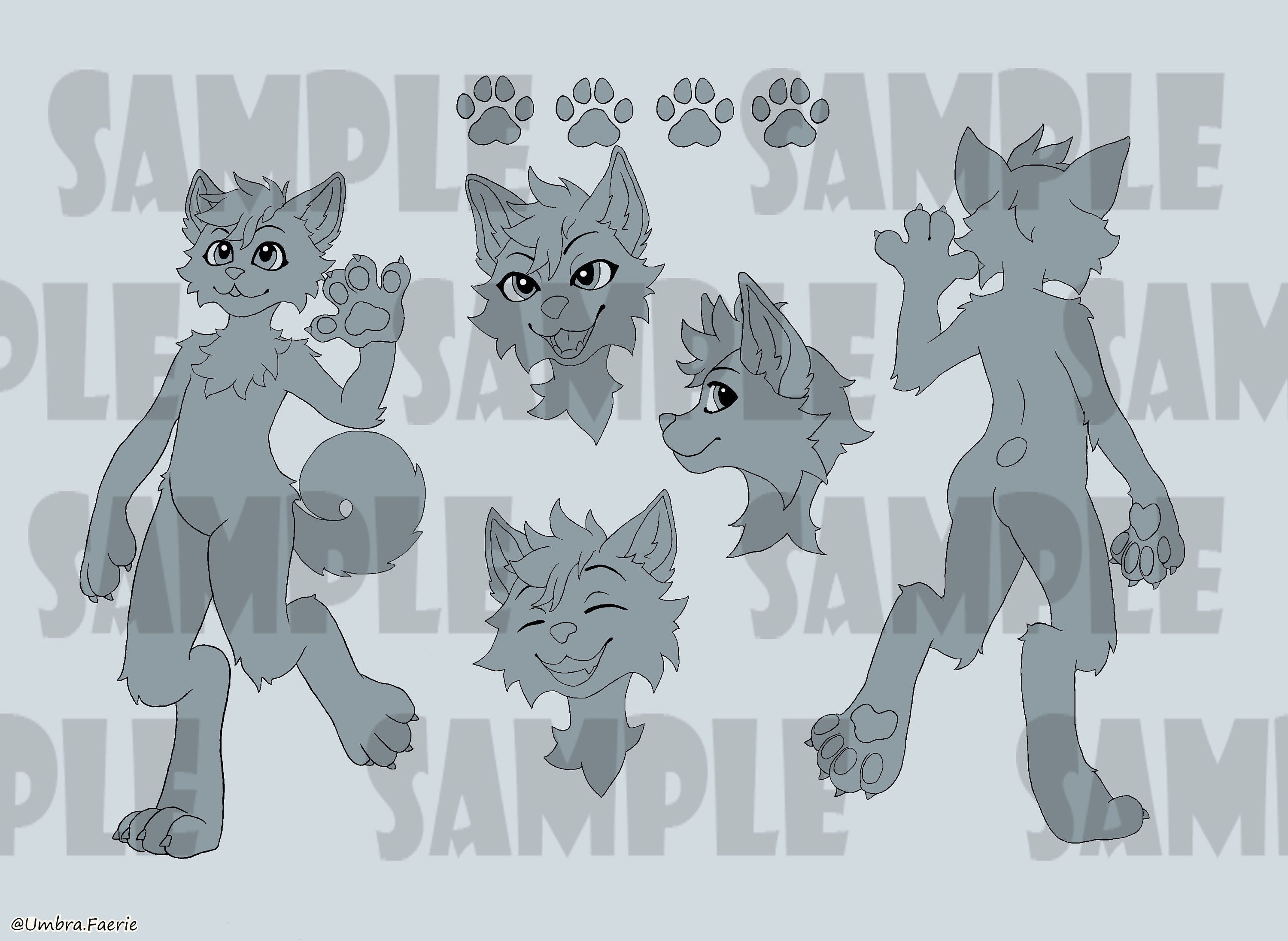 Furry Reference Sheet Base - Etsy