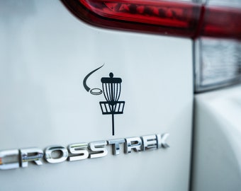 Disc Golf Decal Frisbee PICK SIZE COLOR Vinyl Sticker Net Chain Basket ...