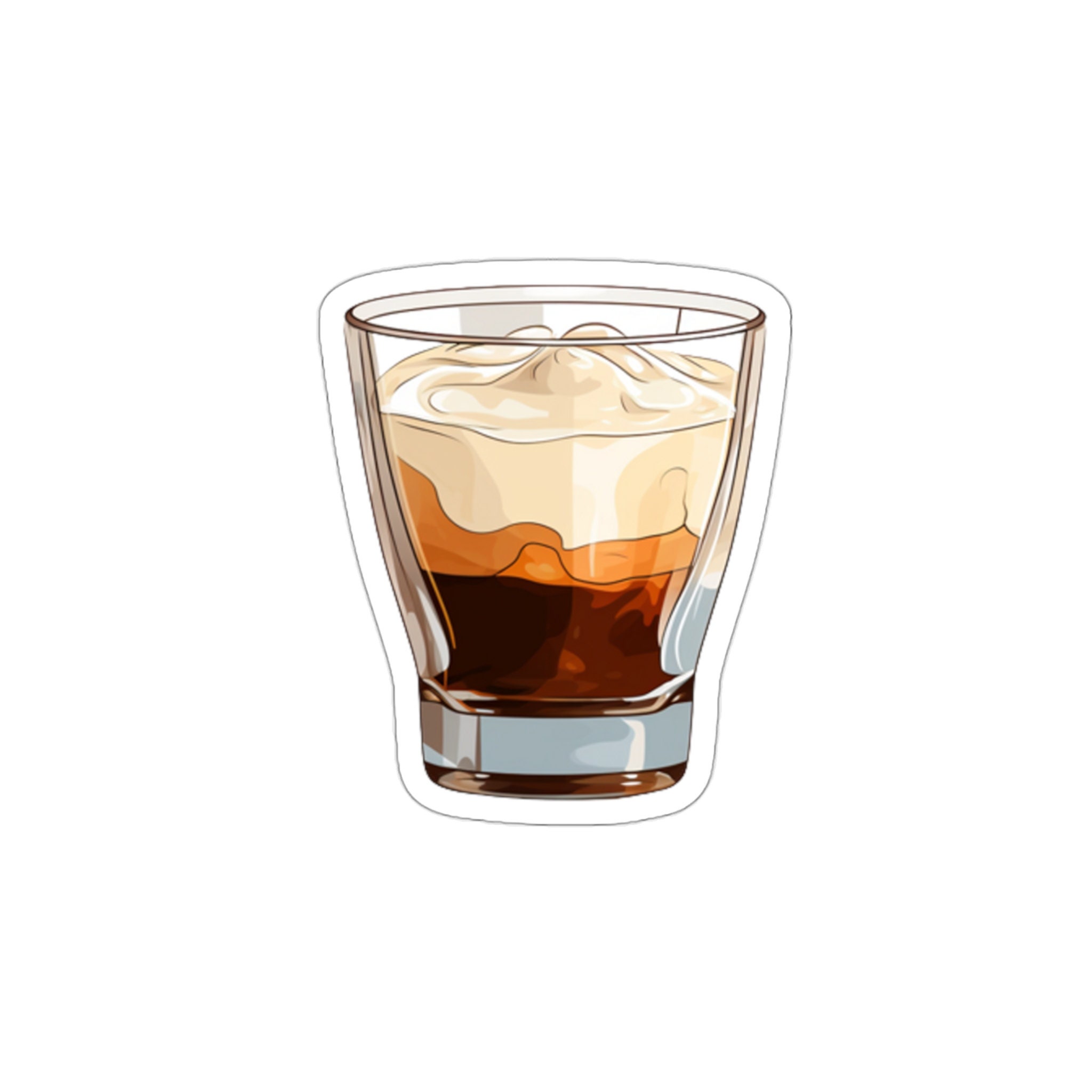 Espresso Shot Whipped Cream Sticker - Etsy