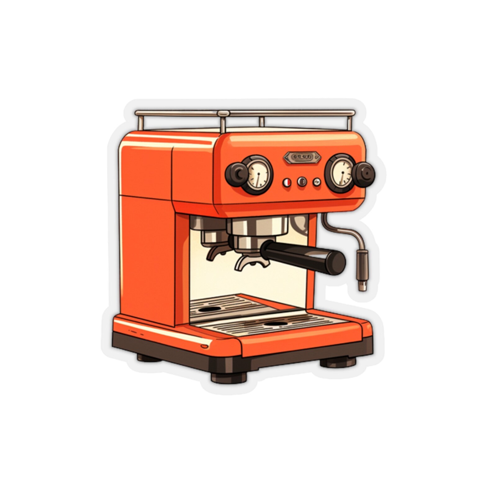 Retro Vintage Espresso Machine Sticker Coffee Lover Gift - Etsy